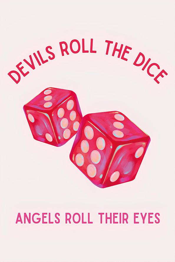 Devil's Roll The Dice | Quotes | Poster | Prints bij Walljar.com